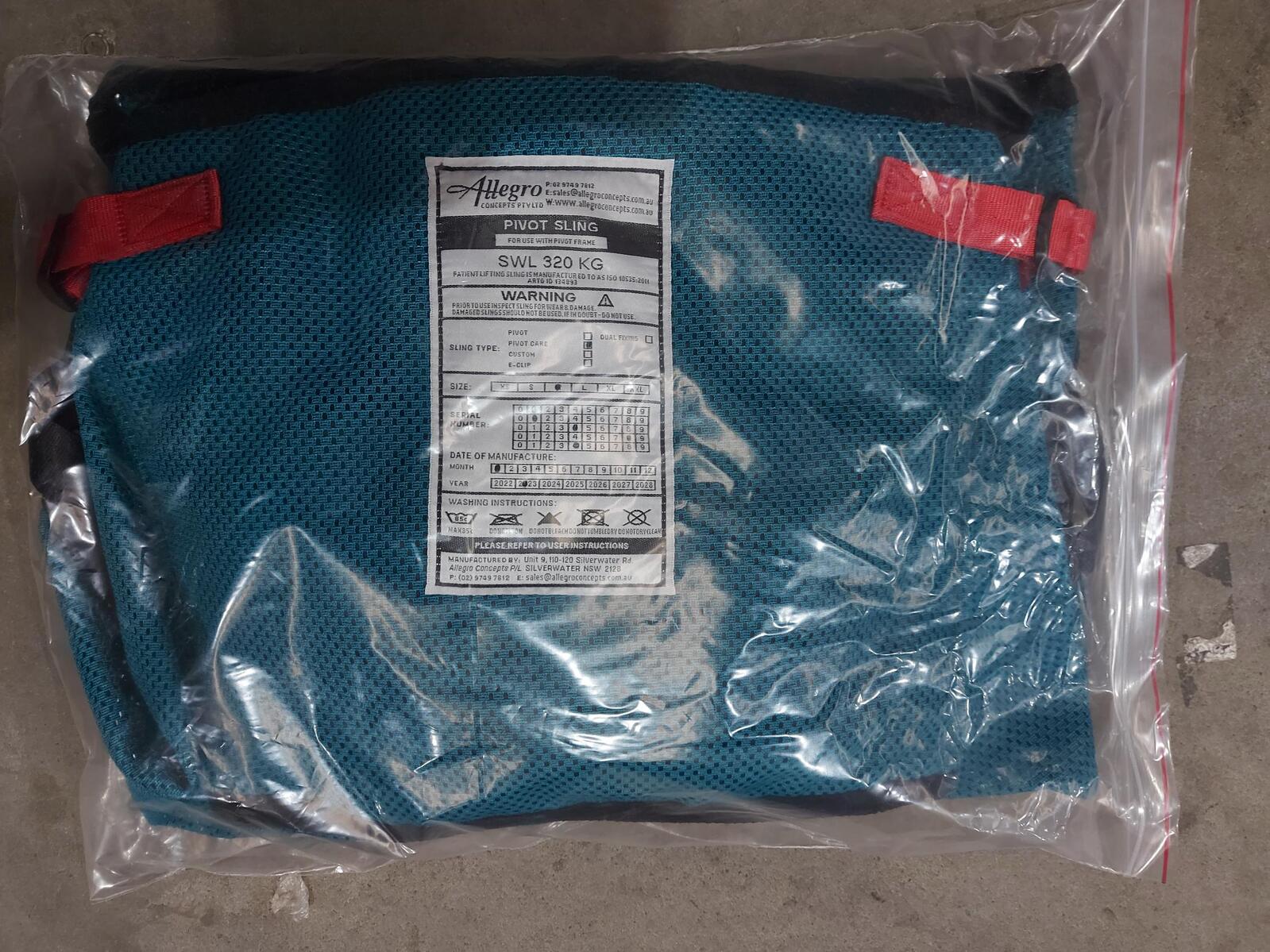 Allegro Pivot Care Sling - Mesh - Keyhole Clip - Medium